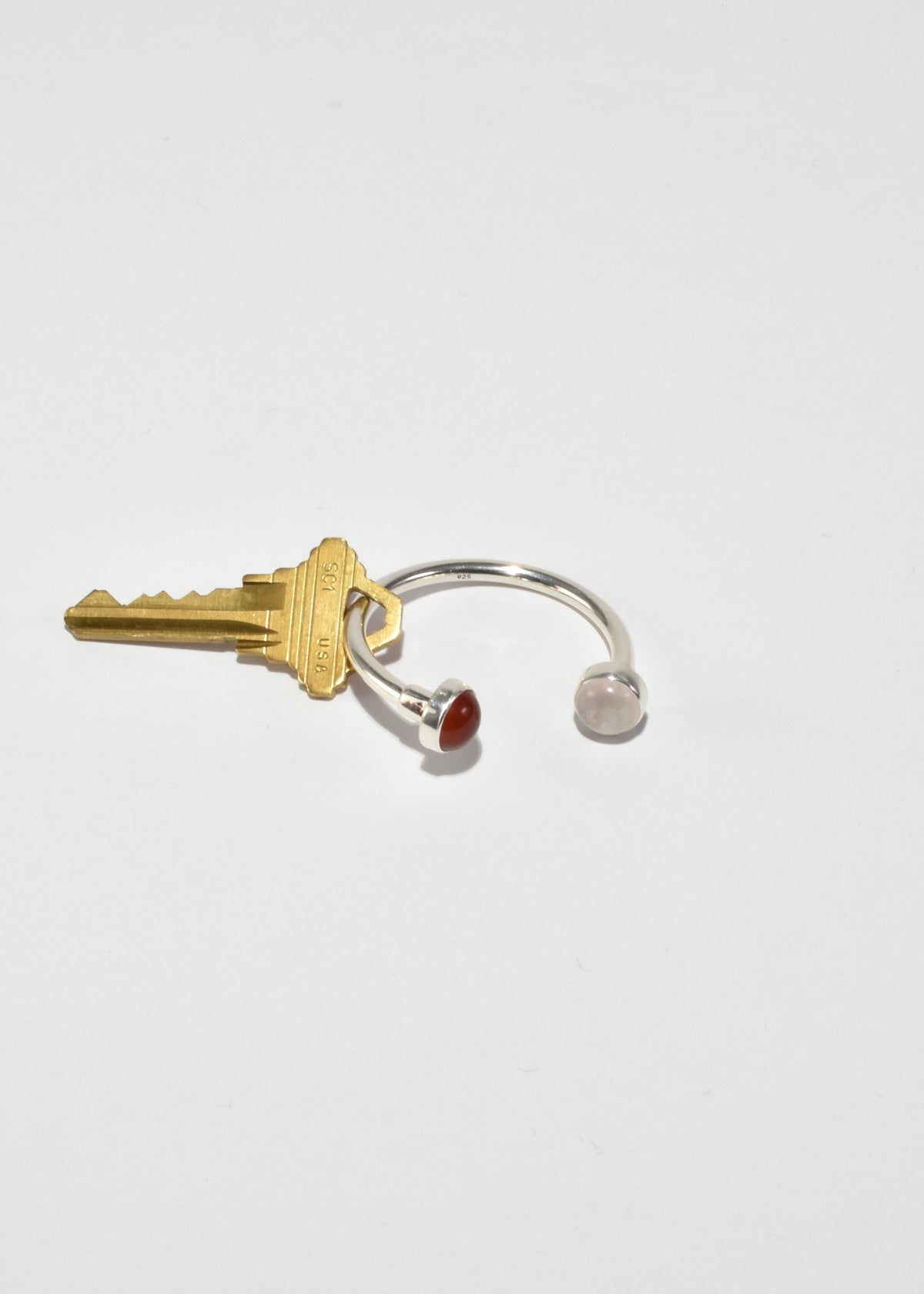 Sterling Gemstone Key Ring — Casa Shop