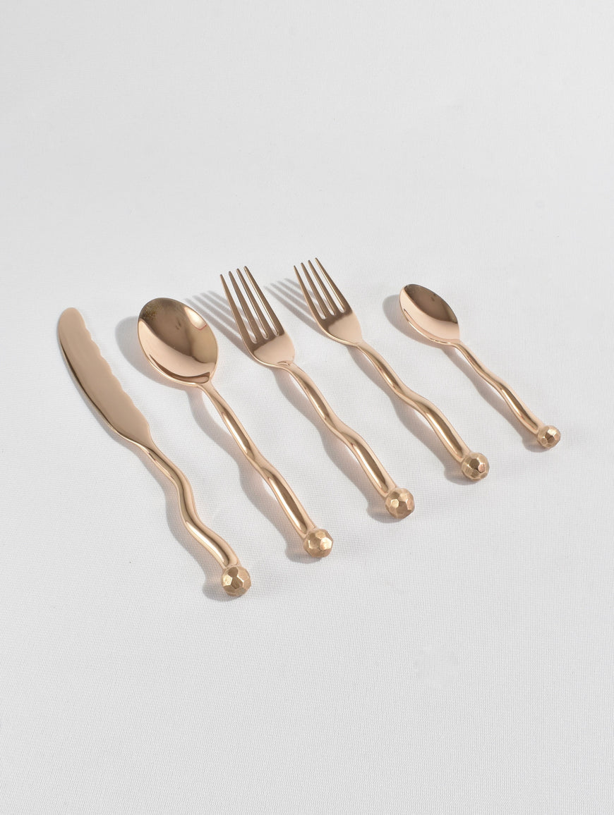 Bronze Sphere 5-Piece Flatware Set — Casa Shop